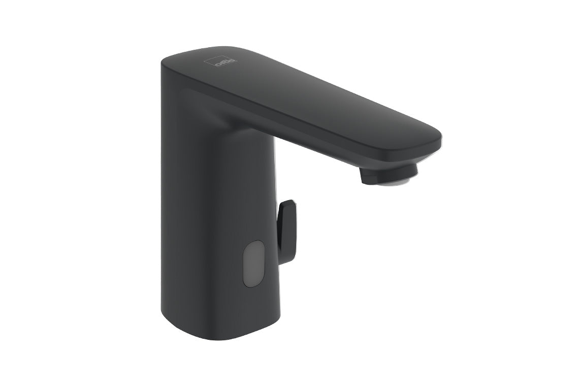 Oras Electra Metal Free Sensor Mixer Tap - 3V Battery - Matt Black Cer ...