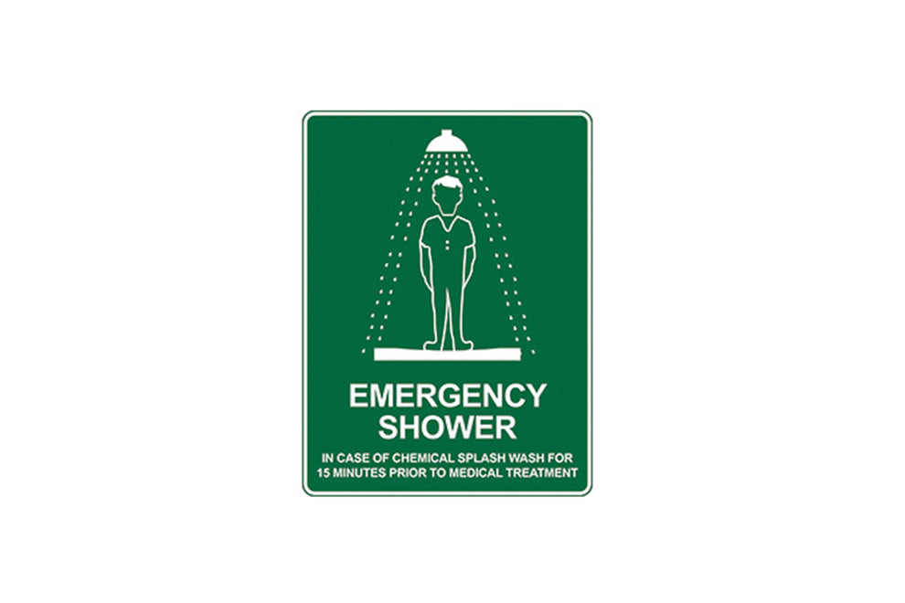 Emergency Shower Sign 450x300mm - Metal – Enware