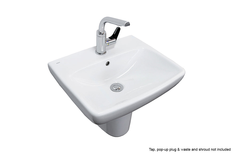 Enware Rectangular Wash Basin 500mm Available - (No TH-No OF/ 1TH-1OF ...