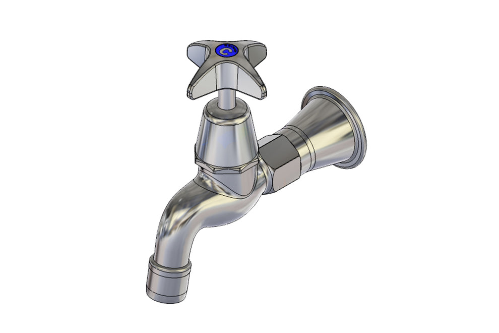 School Pattern Bib Tap FI 15mmm - Enware